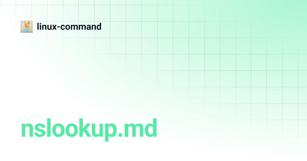 nslookup.md | linux-command